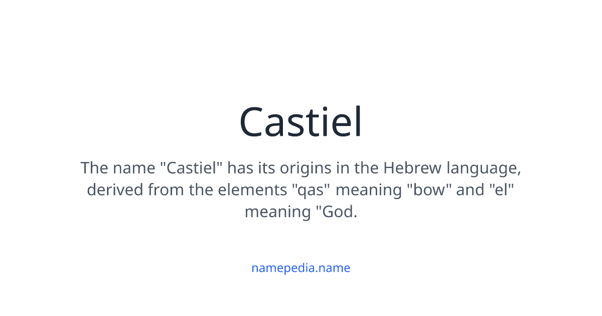 Castiel - Meaning, Nicknames, Origins and More | Namepedia