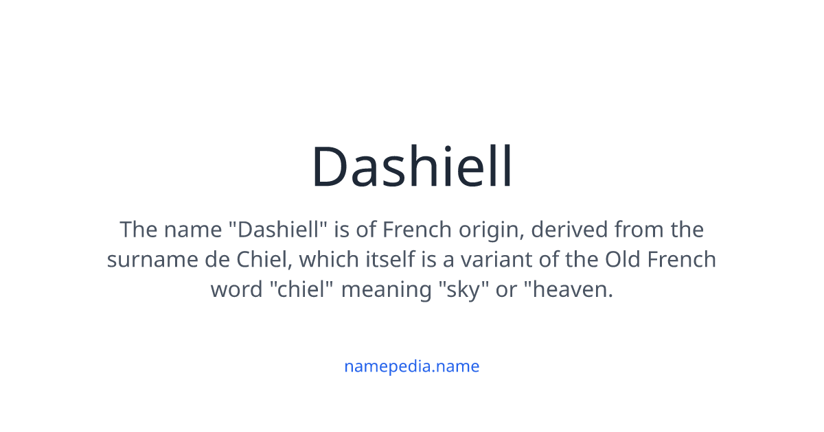 Dashiell Meaning, Origin, Nicknames & Popularity | Namepedia
