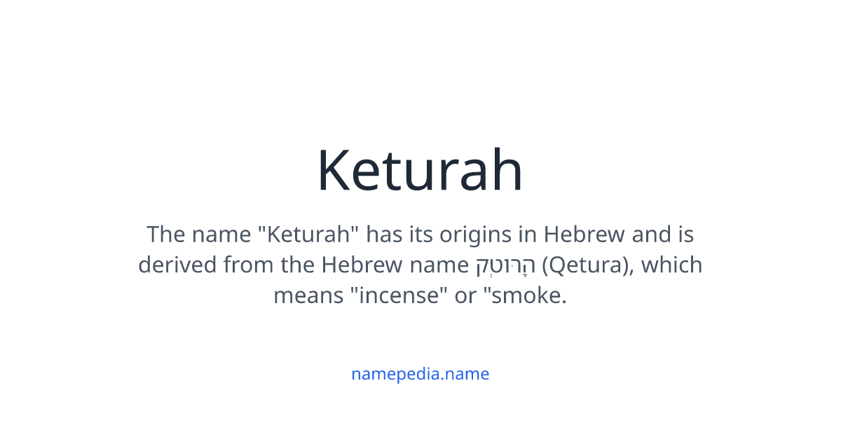 Keturah - Meaning, Nicknames, Origins and More | Namepedia
