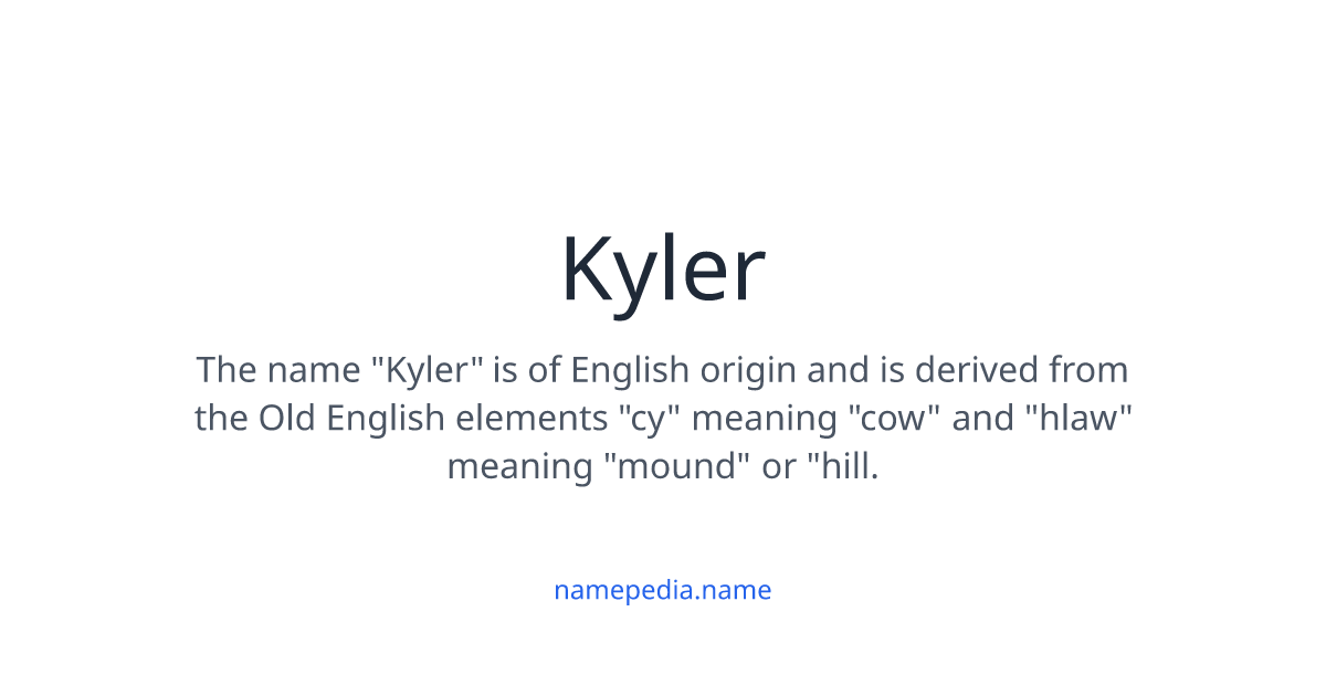 Kyler Meaning, Origin, Nicknames & Popularity | Namepedia