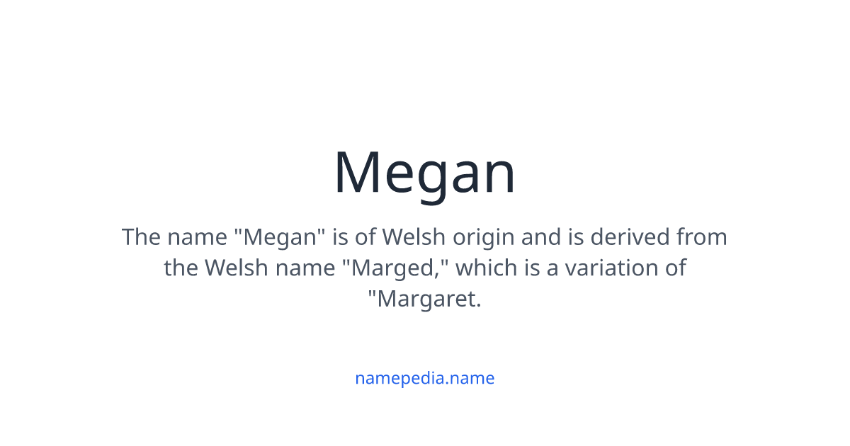 Megan - Meaning, Nicknames, Origins and More | Namepedia