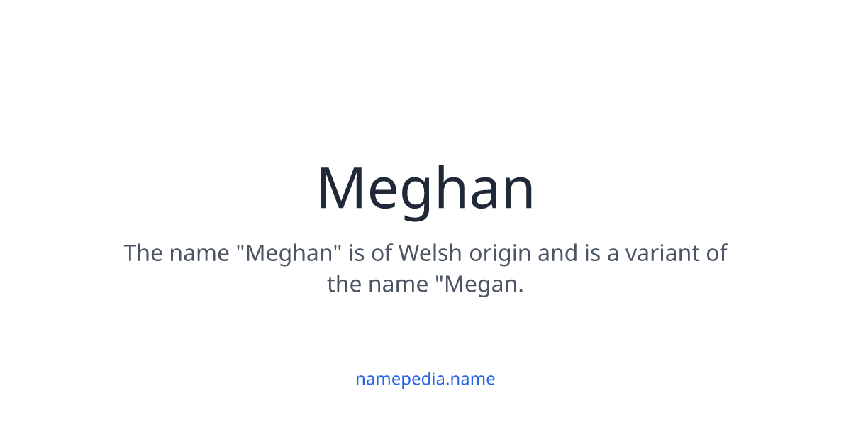 Meghan - Meaning, Nicknames, Origins and More | Namepedia