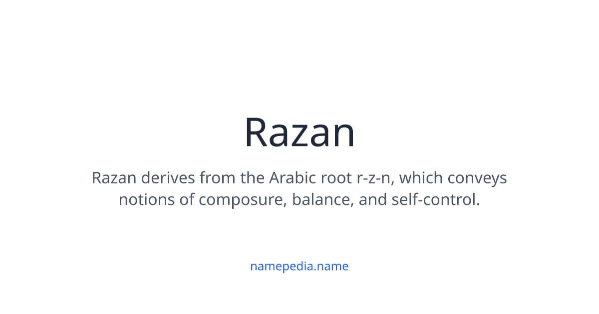 Razan Meaning, Origin, Nicknames & Popularity | Namepedia