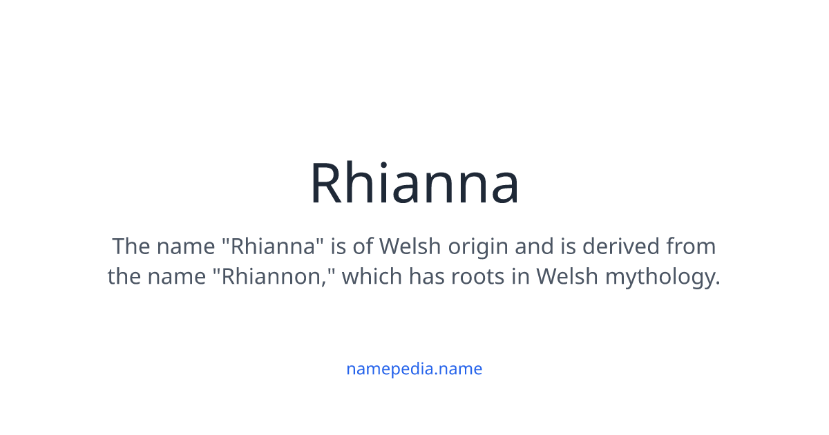 Rhianna Meaning, Origin, Nicknames & Popularity | Namepedia