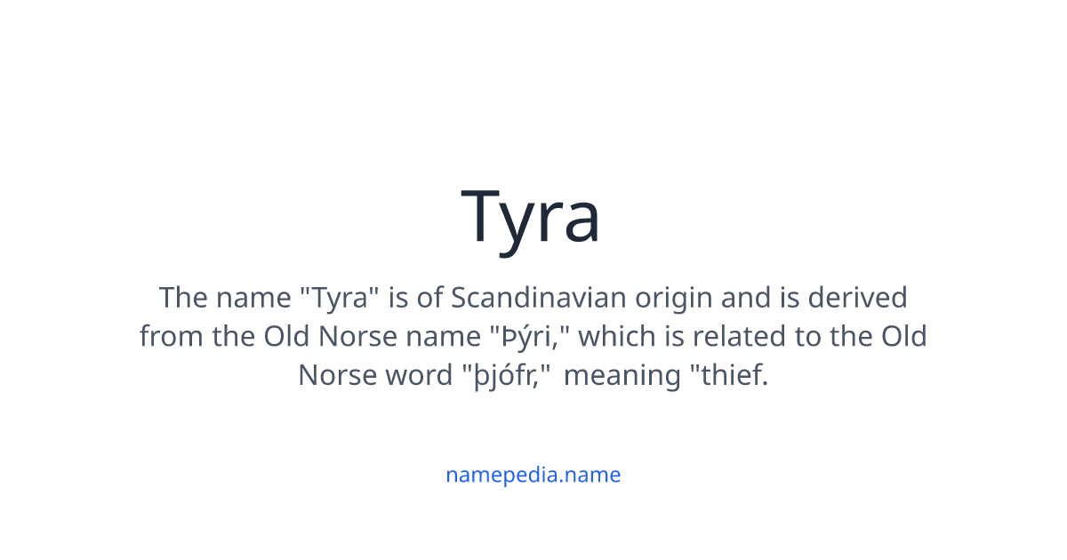 Tyra - Meaning, Nicknames, Origins and More | Namepedia