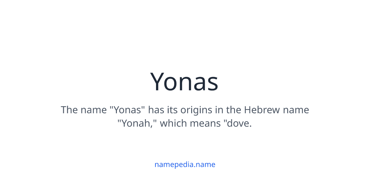 Yonas - Meaning, Nicknames, Origins and More | Namepedia